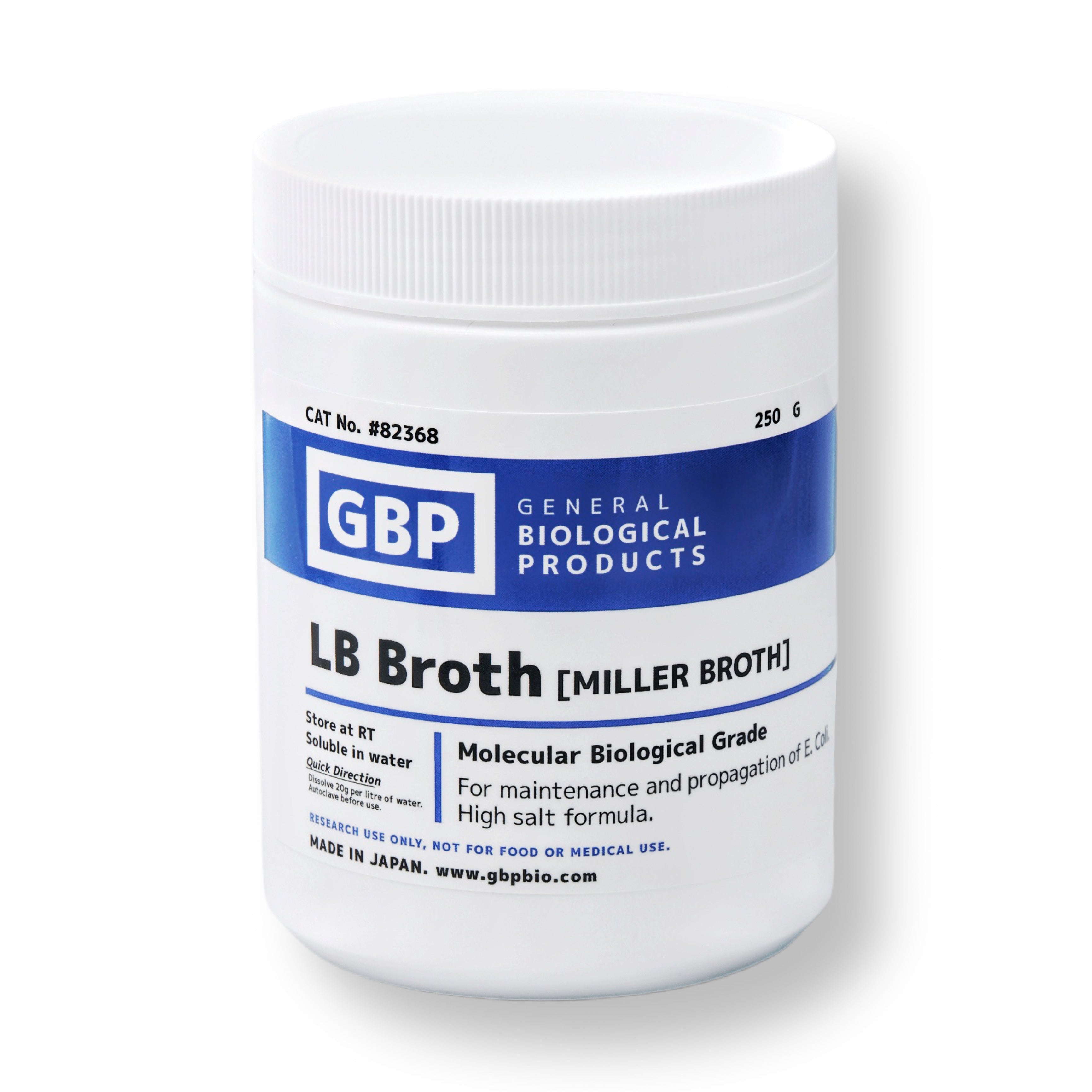 LB Broth [MILLER BROTH] – General Biological Products